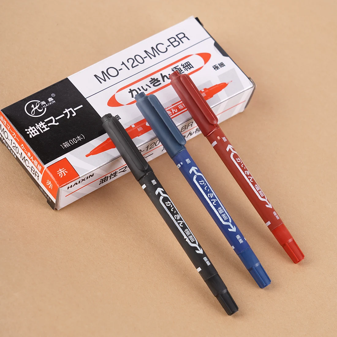 10-Dual-Tip-Tattoo-Pierce-Skin-Marker-Scribe-Pen-Blue-Red-Black-Color ...