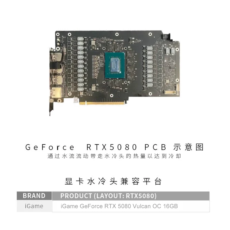 Bykski GPU Block For iGame GeForce RTX 5080 Vulcan OC 16GB , Video Card ...