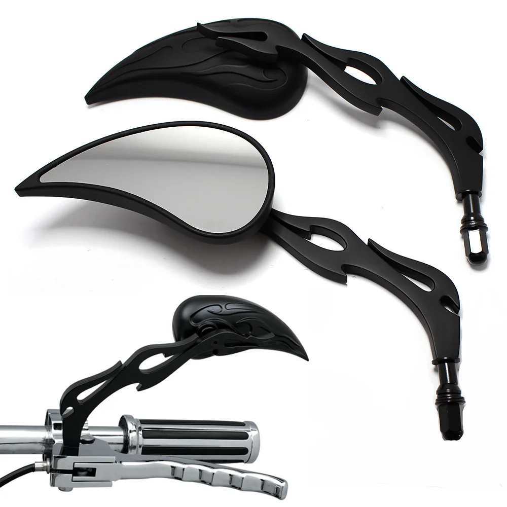 M8 Motorcycle Teardrop Custom Rearview Side Mirrors For Harley Touring