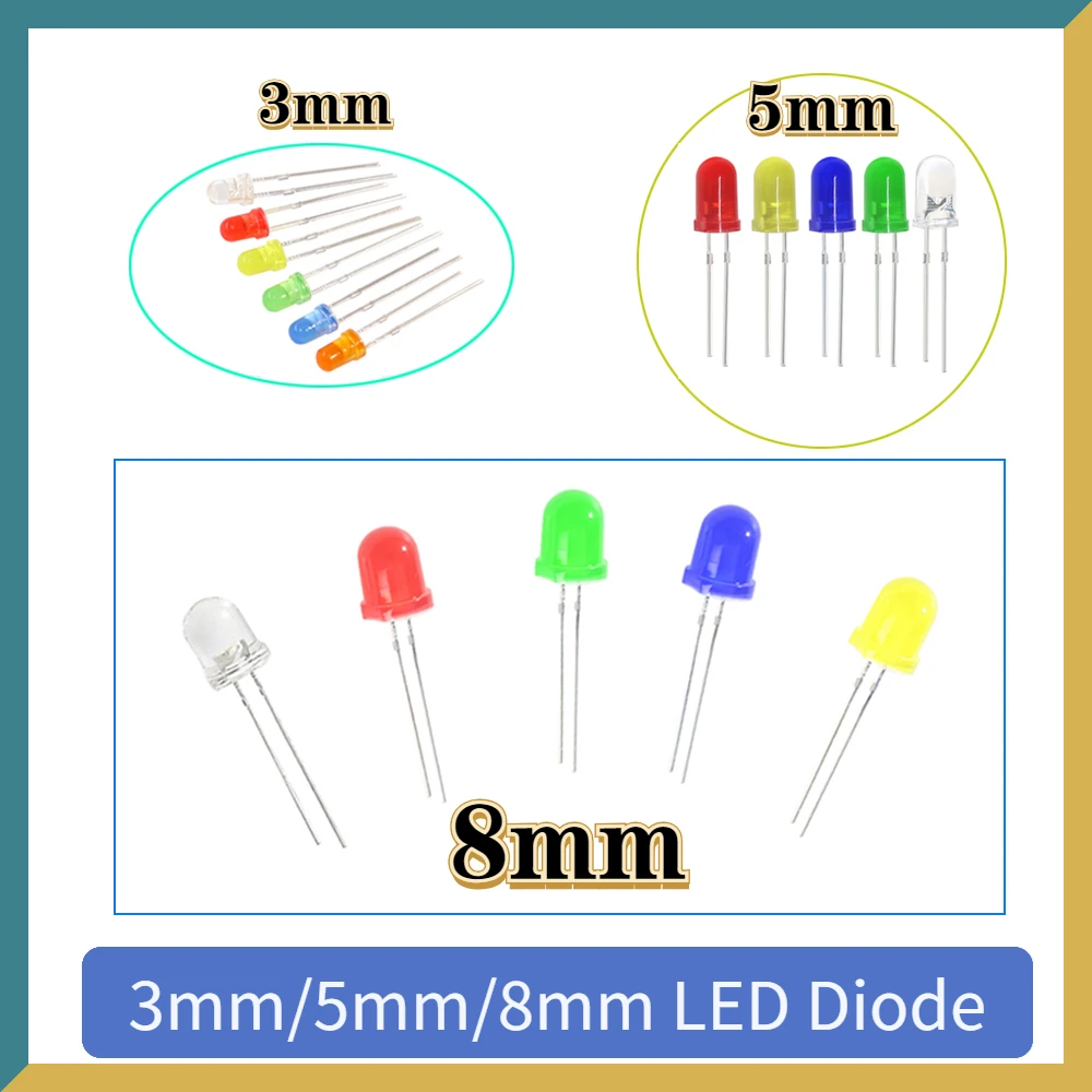3mm-5mm-8mm-Led-Diode-Bright-Multicolor-Individual-Light-Emitting-Diodes-Assortment-Red-Green ...