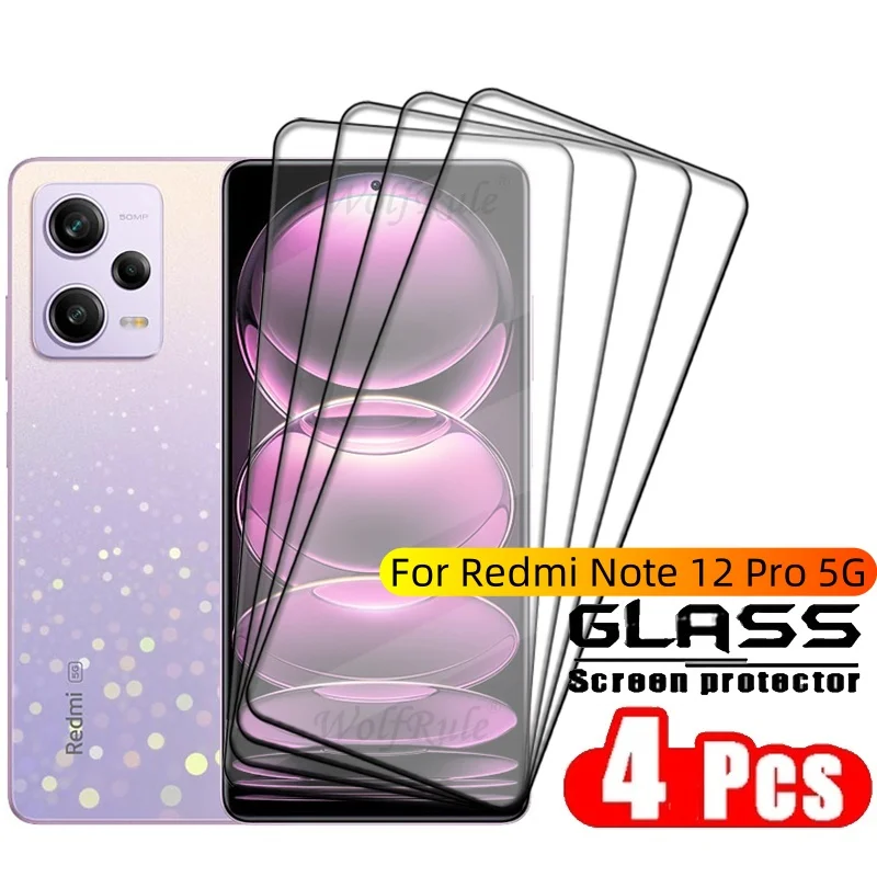 4 Uds para Redmi Note 12 Pro 5G vidrio Xiaomi Redmi Note 12 Pro vidrio ...