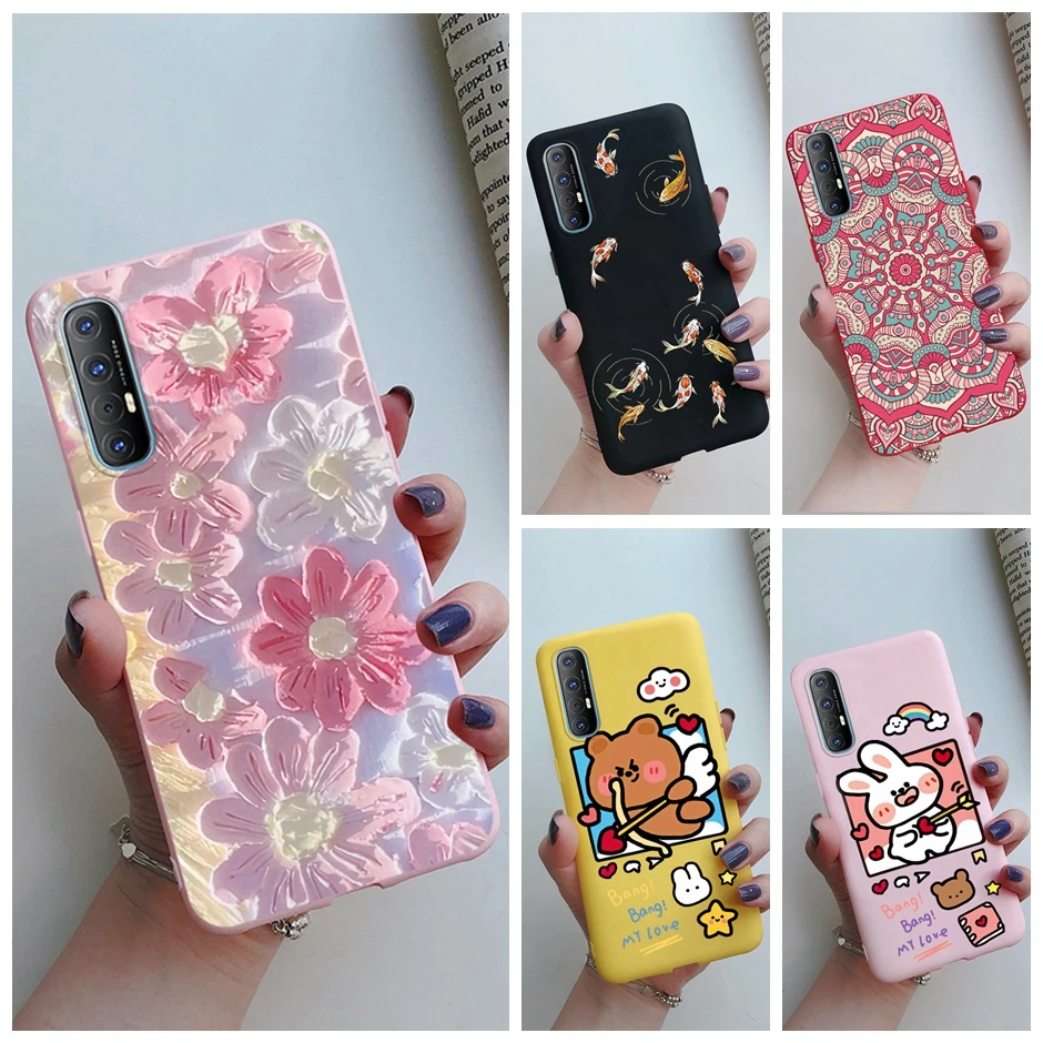 For-OPPO-Reno3-Pro-Case-CPH2035-Flower-Silicone-Soft-TPU-Funda-Cover ...