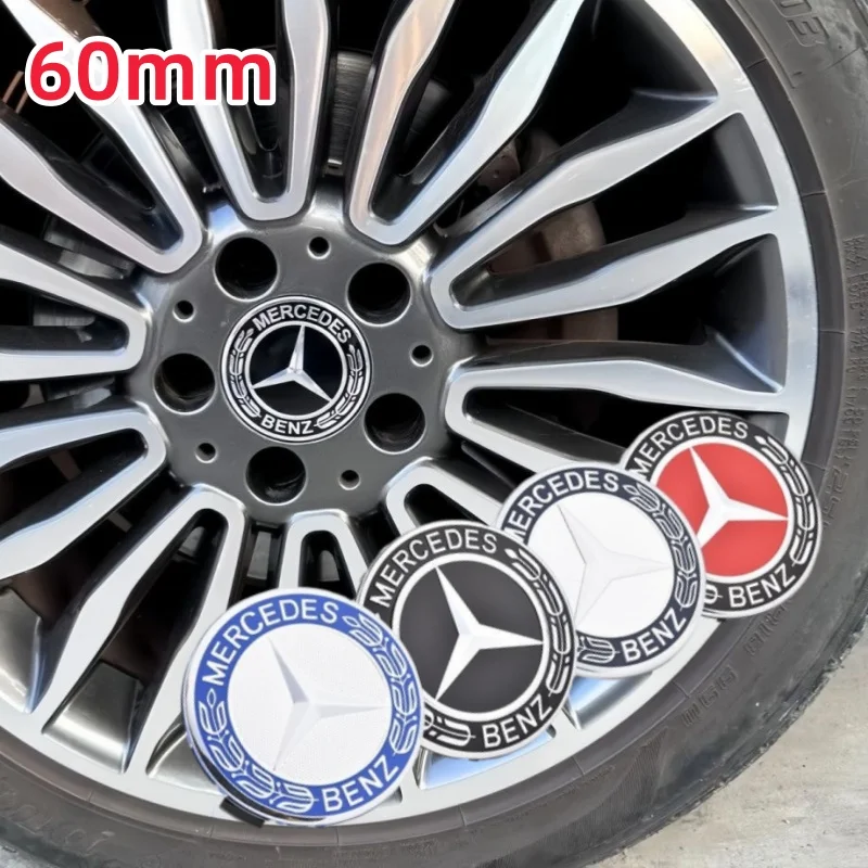 4PCS 60mm Diameter ABS Hub Cover for Mercedes-Benz Cars And SUVs ...