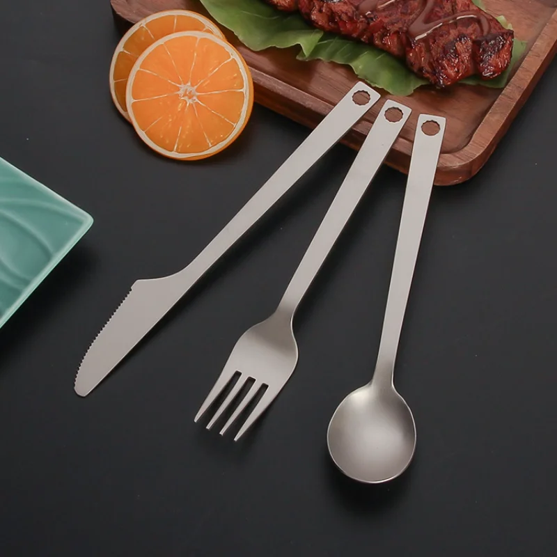 Pure-Titanium-Tablewares-Titanium-Spoon-Fork-Chopsticks-Table-knife ...