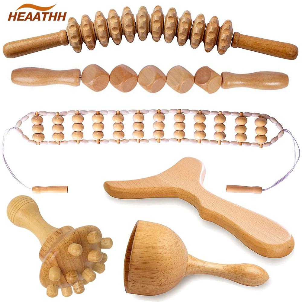 Professional Wooden Maderotherapy Kit Wood Therapy Massage Tools ...