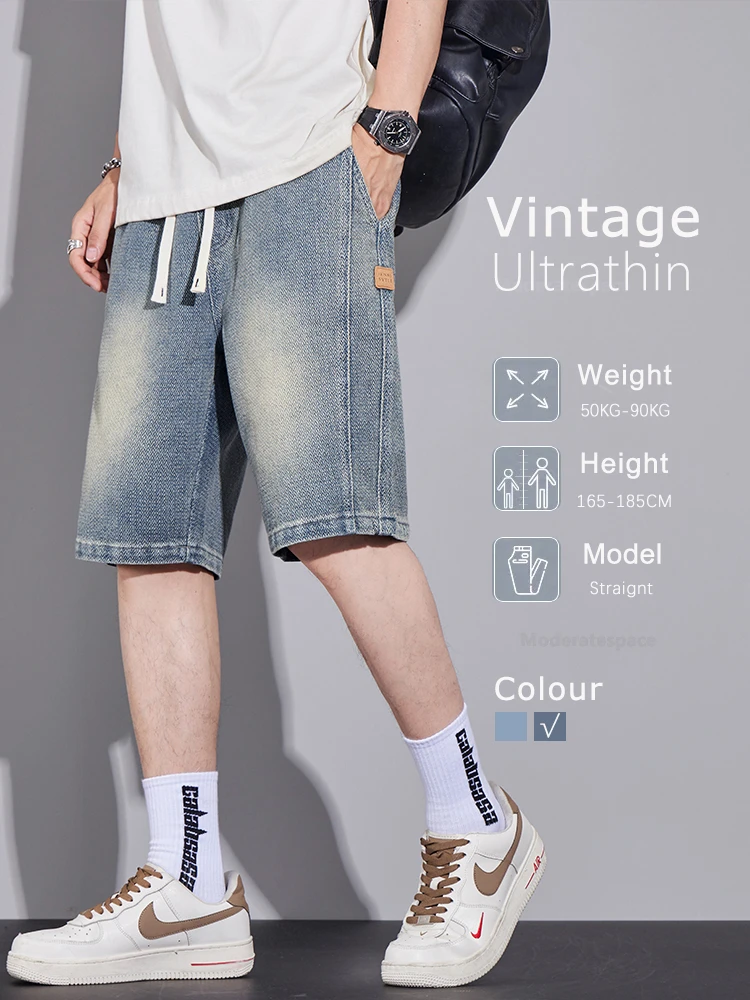 Short-jeans-reto-casual-masculino-tecido-c-u-estrelado-bermuda-larga ...