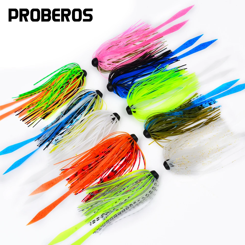 Proberos 10pcs Quick Change Fishing Bait Accessories Jig Skirts ...
