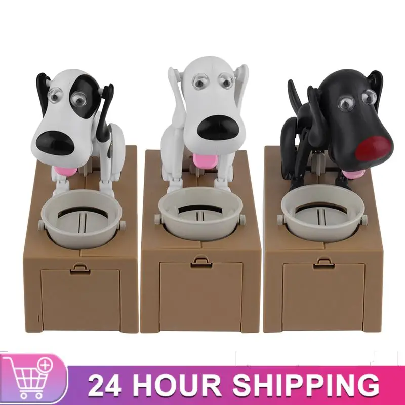 Electronic Piggy Banks Plastic Cartoon Robotic Dog Steal Coin Bank ...