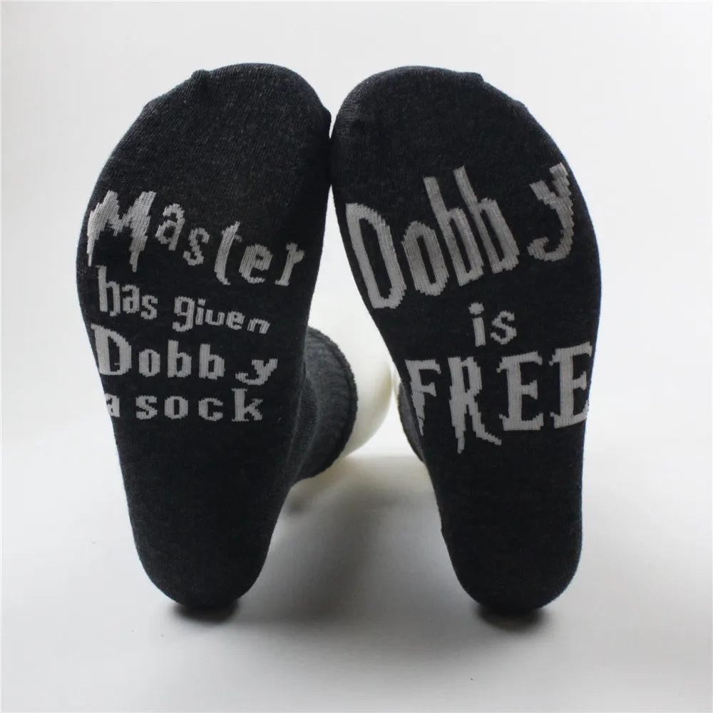 New-humor-words-printed-socks-Master-Has-Given-Dobby-A-Socks-Dobby-Is ...
