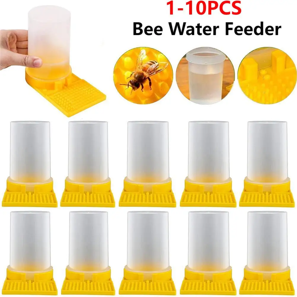 1-10pcs Bee Feeder Honey Bee Nest Door Feeding Drinking Water Box Non ...