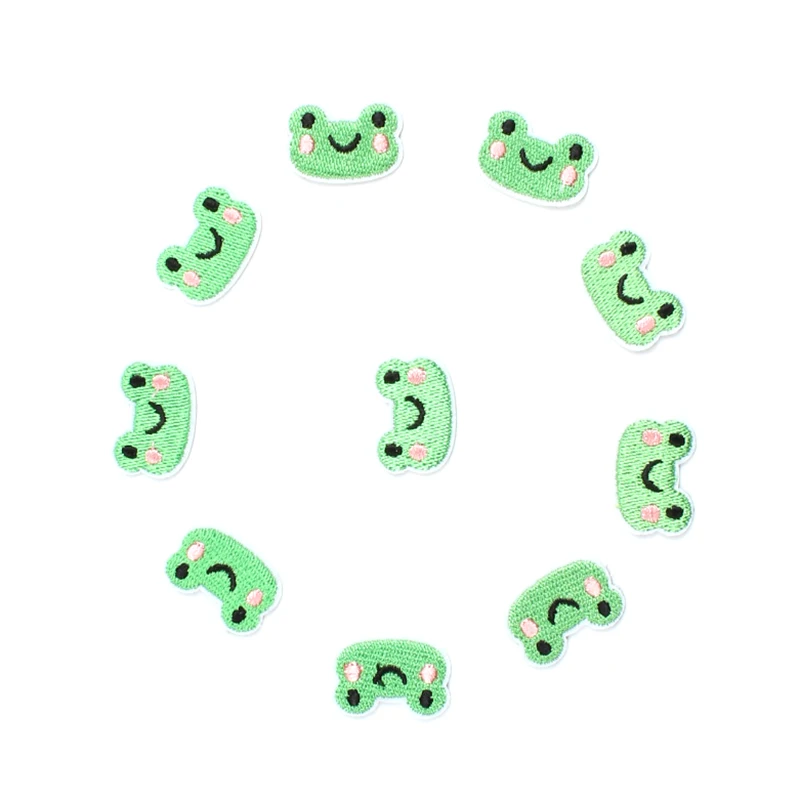 10pcs Small Frog Patch On Clothes DIY Mini Animal Stickers Iron On ...