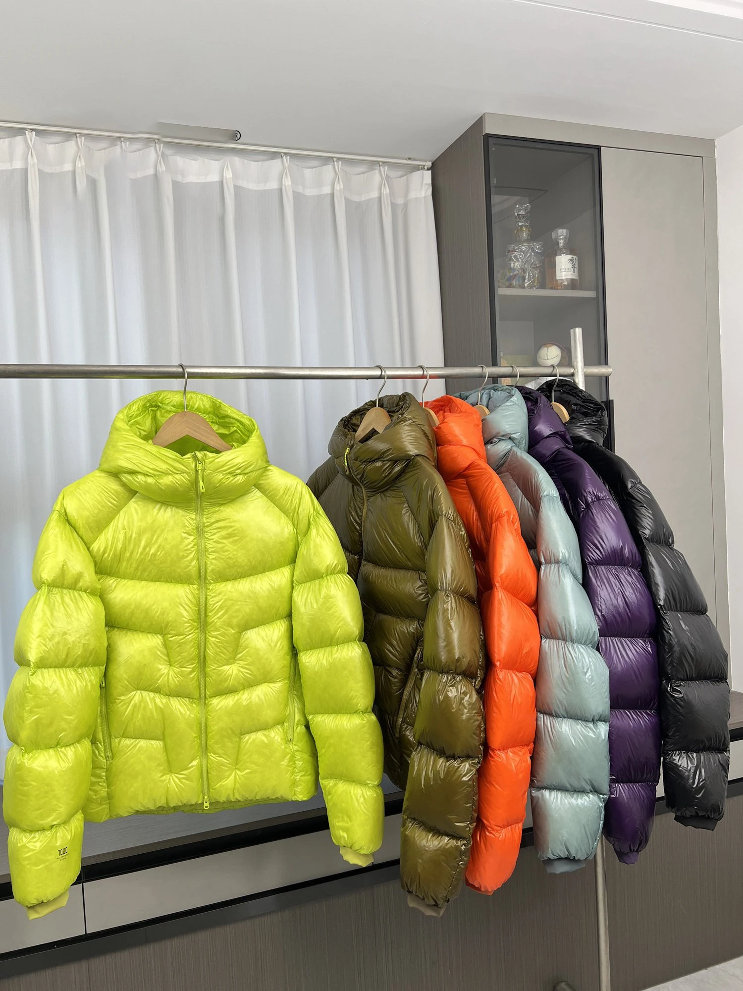Down filling! Winter couple's hooded windproof warm down jacket high ...