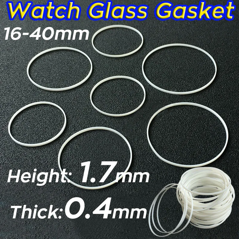 1pc White Gasket 0.4mm Thick 1.7mm High 16mm-40mm Waterproof O-Ring for ...