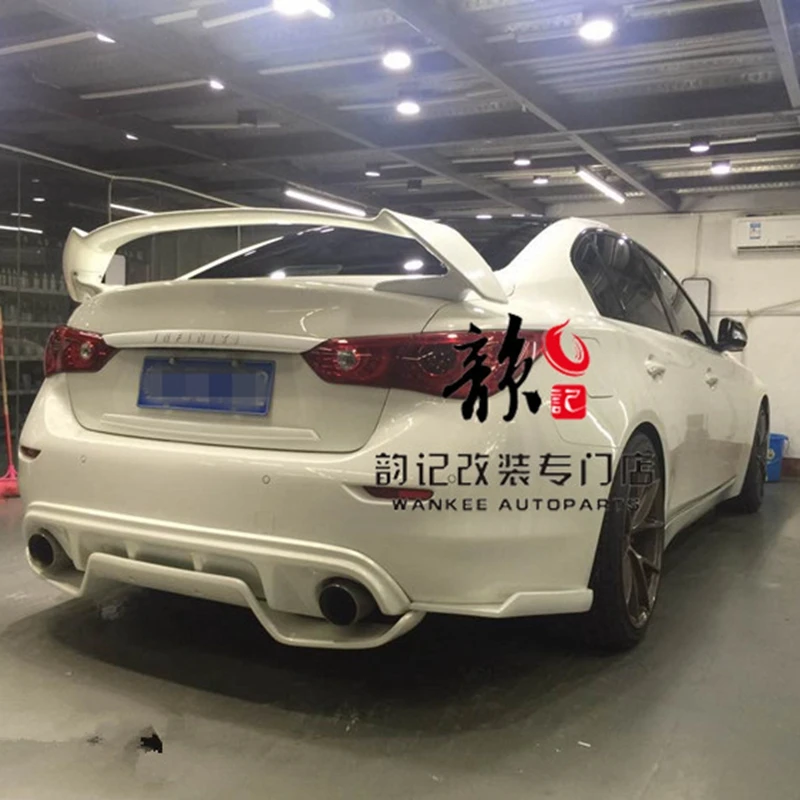 인피니티 Q50 Q50L 스포일러 탄소 섬유 FRP 소재 자동차 리어 윙 프라이머 컬러 리어 스포일러 IMP 537S 스타일 ...
