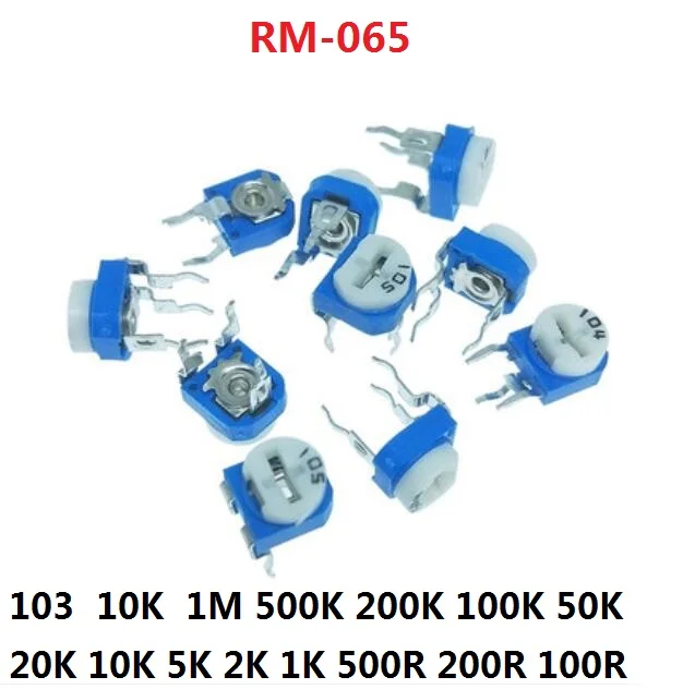 20pcs RM065 Trimpot Trimmer Potentiom Variable Resistor RM-065 103 10K ...
