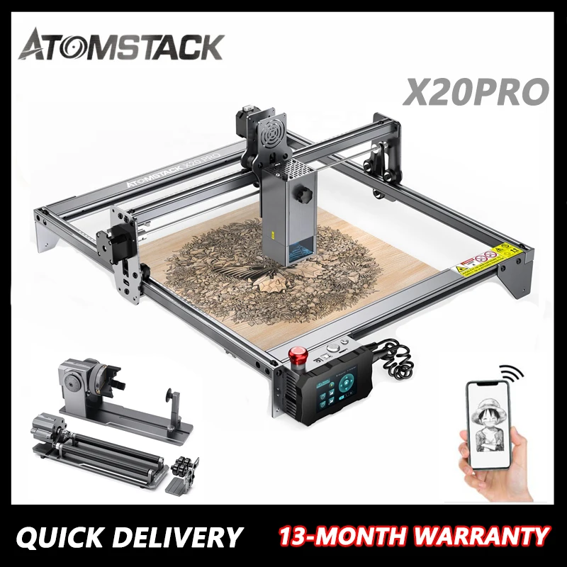 ATOMSTACK X20 S20 A20 Pro 130W Gravura A Laser Máquina De Corte De Acrílico De Madeira CNC Dual ...