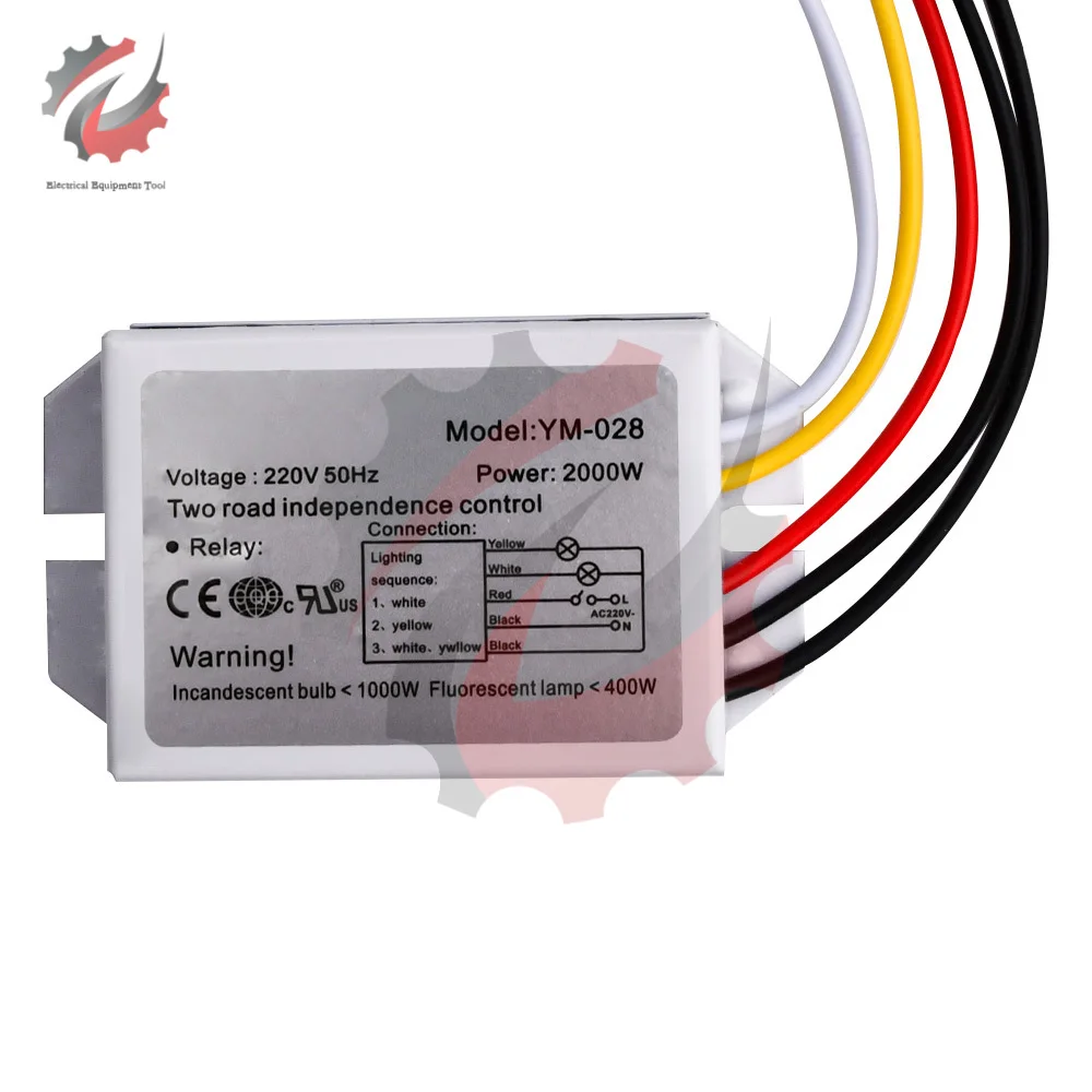 220V-50Hz-2-Ways-Digital-Subsection-Switch-1000W-2000W-for-Ceiling-Light-Independence-Control ...