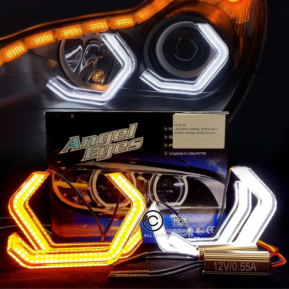 Juego de luces LED de Ojos de Ángel para coche, 4 piezas, M4, Halo, anillos, para Mercedes Benz ...