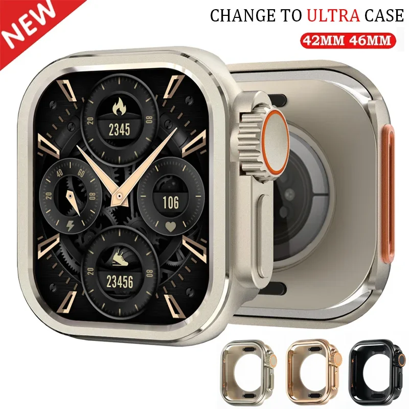 Titanium alloy Case for Apple Watch Series 10 42mm 46mm Protector Frame ...