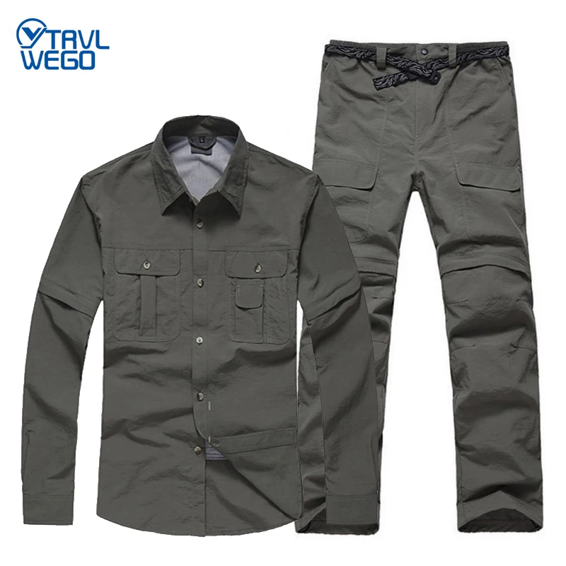 TRVLWEGO-pantalones-de-verano-para-hombre-camisa-de-senderismo-y-pesca ...