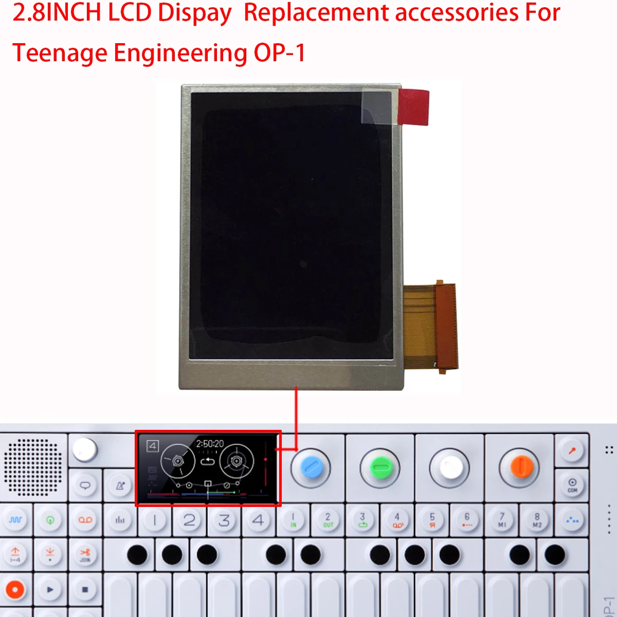 LCD-Display-Replacement-repair-2-8inch-New-For-Teenage-Engineering-OP-1 ...