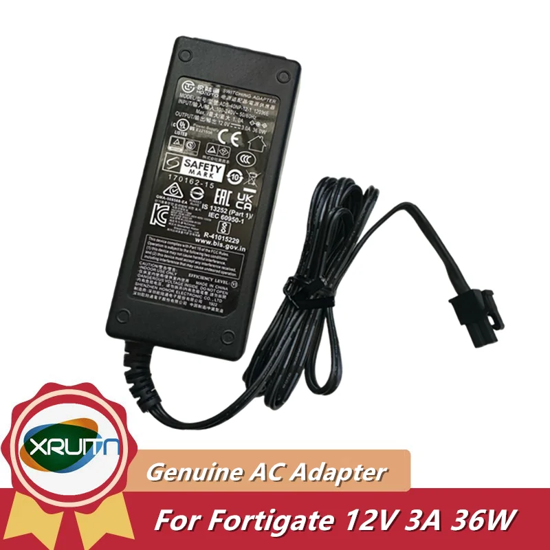2PIN-12V-3A-36W-Switching-Power-Adapter-for-FORTIGATE-F-FORTINET-60D-FG ...