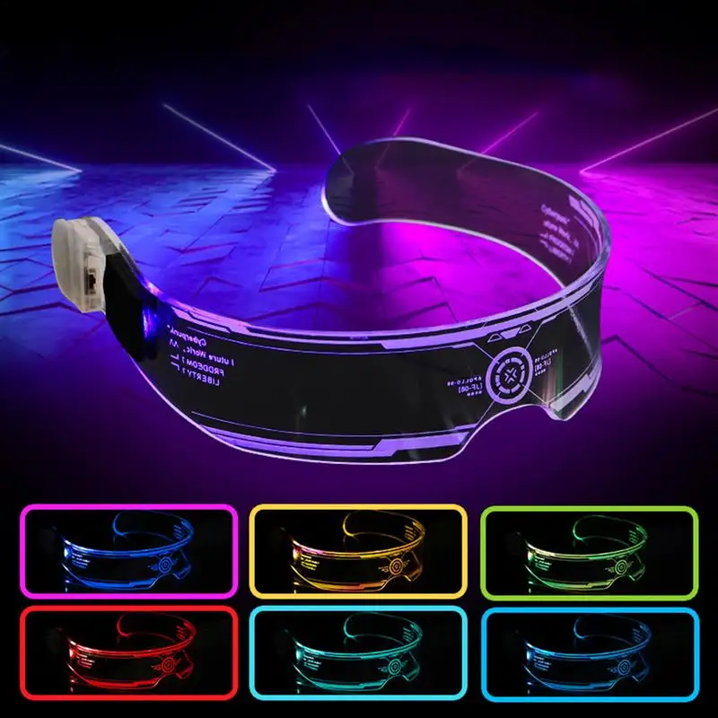 LED Luminous Glasses EL Glitter Neon Bar Party Light Up Glasses ...
