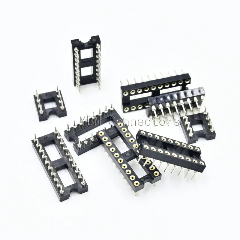 10PCS-Round-Hole-IC-Socket-Connector-Integrated-Circuit-Socket-DIP8 ...