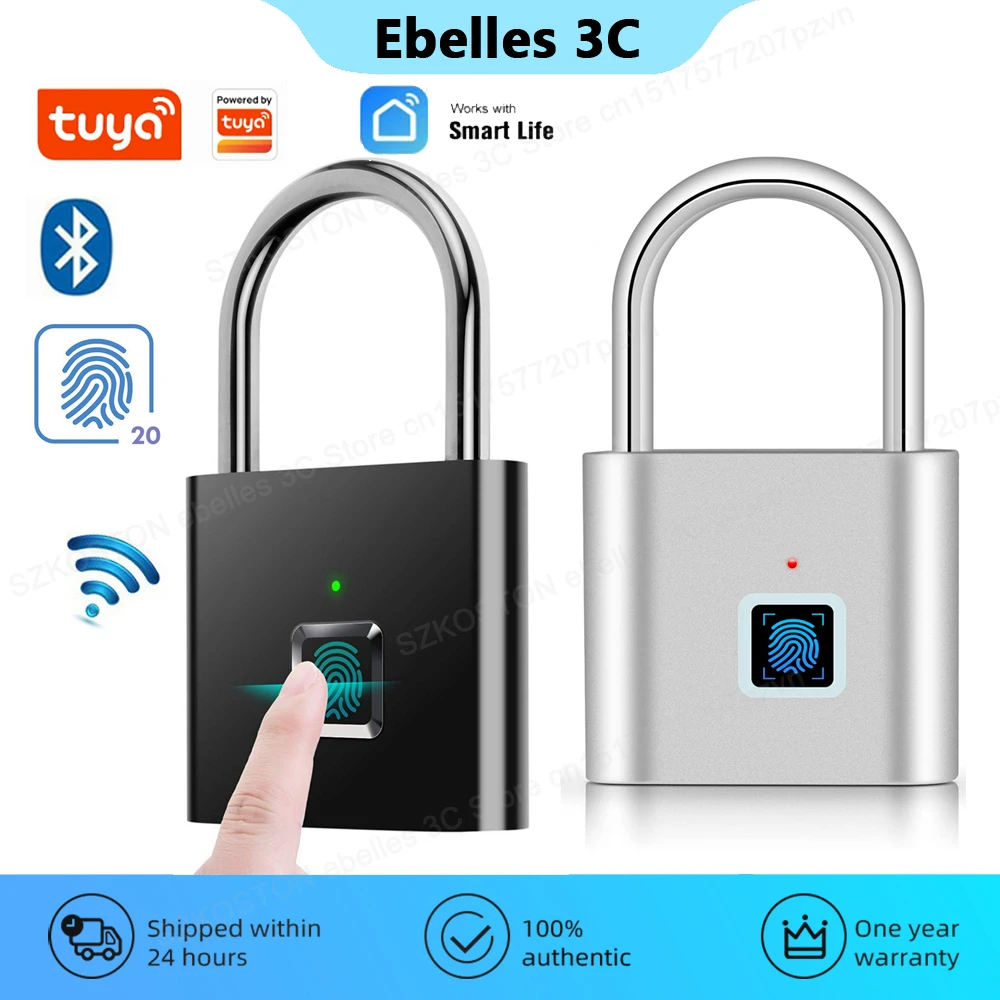 Home Security Electronic Locks | Fingerprint Lock Smart Padlock - Tuya Biometric - Aliexpress