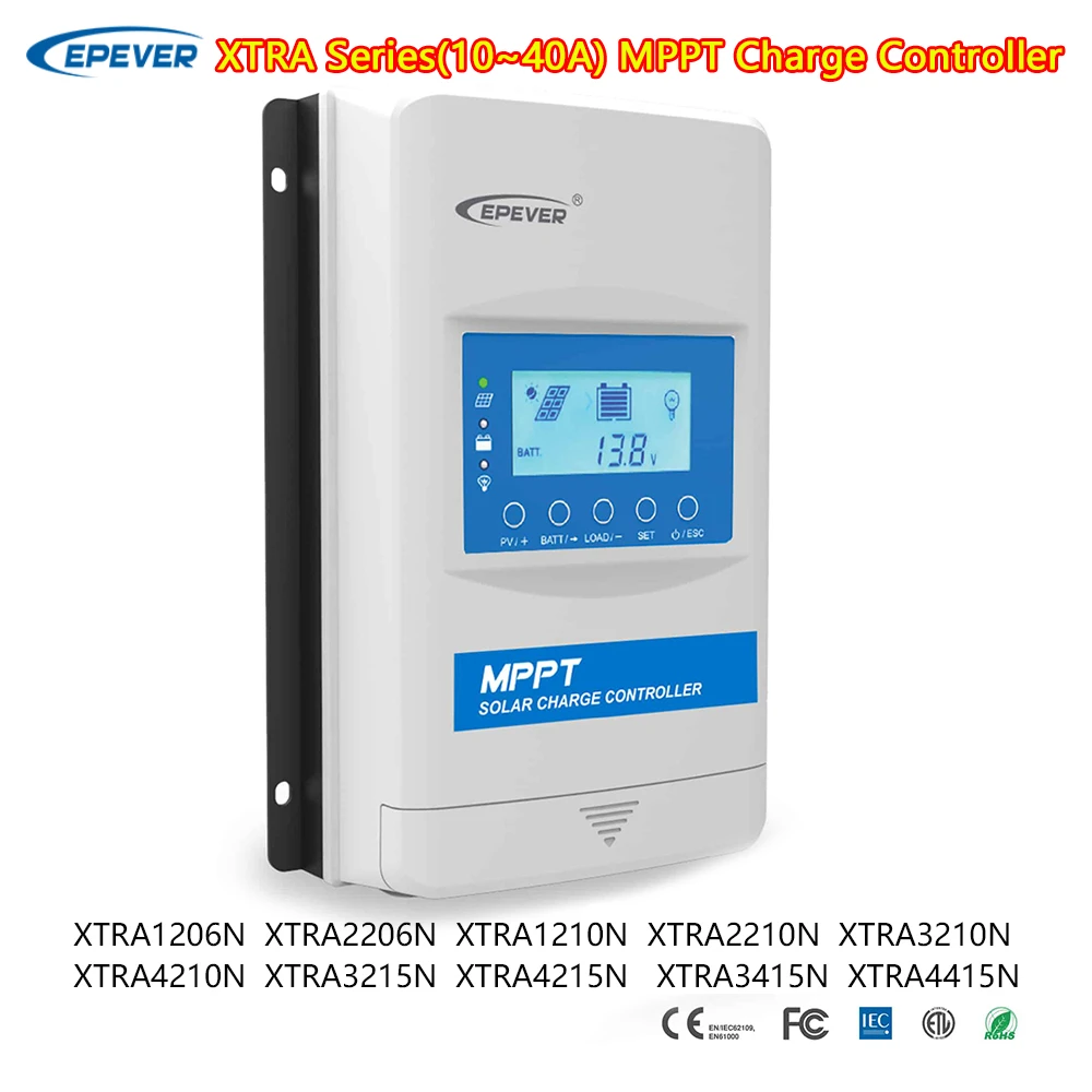 EPEVER XDS2 XTRA Series(10 ~ 40A) MPPT Controlador de Carga RS485 porta ...