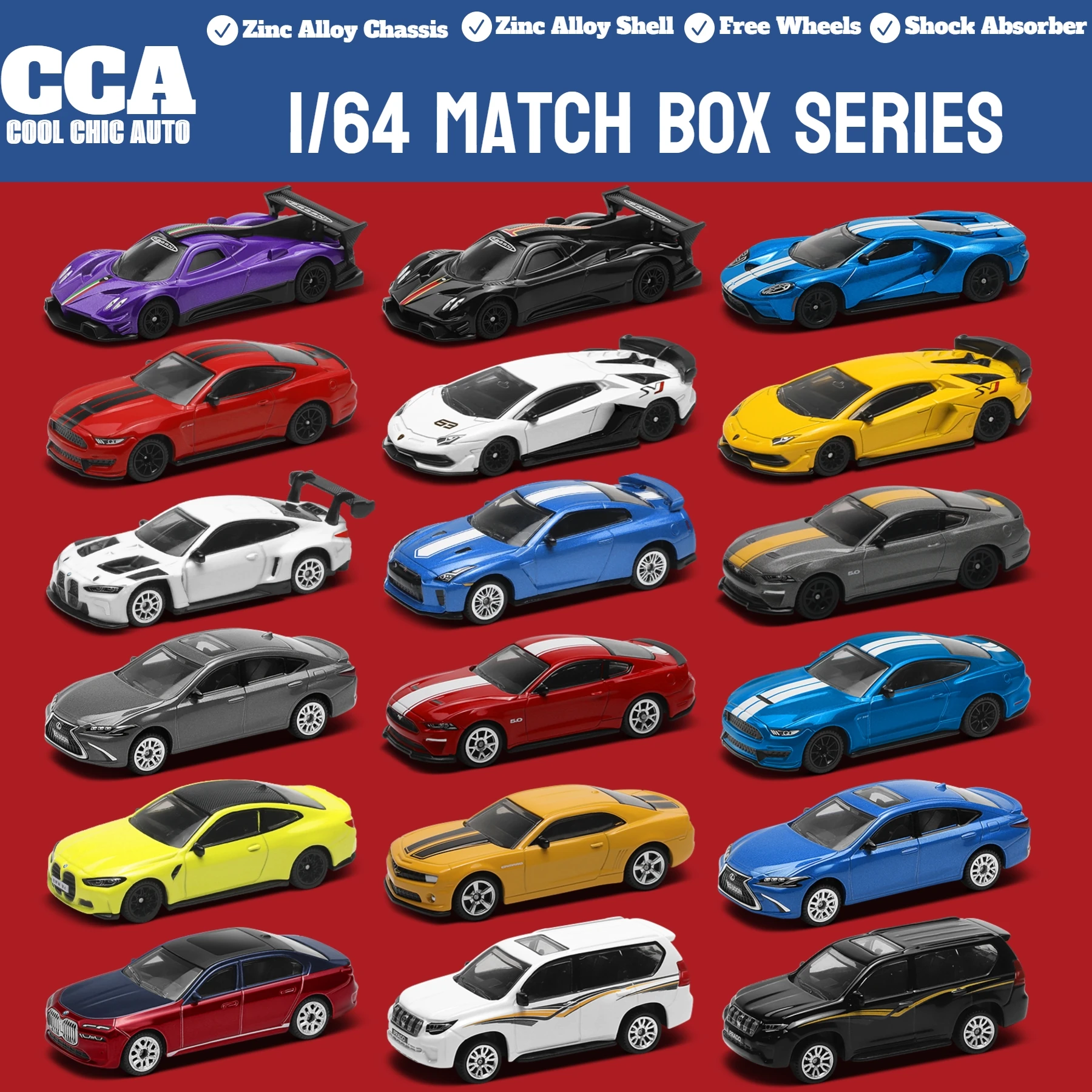 CCA-1-64-Match-Box-Toy-Car-For-Children-Diecast-Metal-Lamborghini-GTR ...