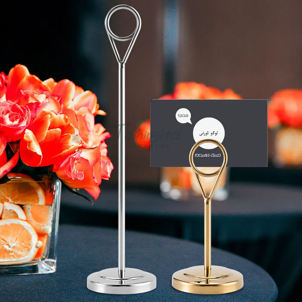 Table Number Holder Stainless Steel Place Card Holder Wedding Hotel ...
