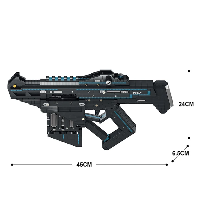Military Weapons 1508PCS Submachine Gun Model Technology Building ...