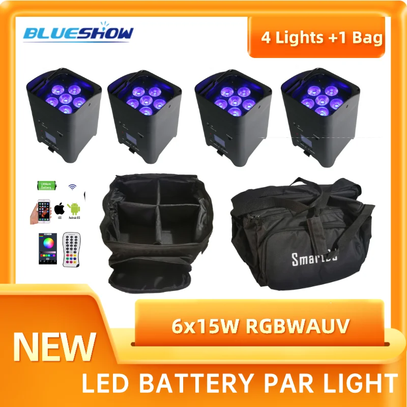 0-TAX-4pcs-Wireless-Battery-Powered-Par-Light-With-Oxford-bag-6x18W ...