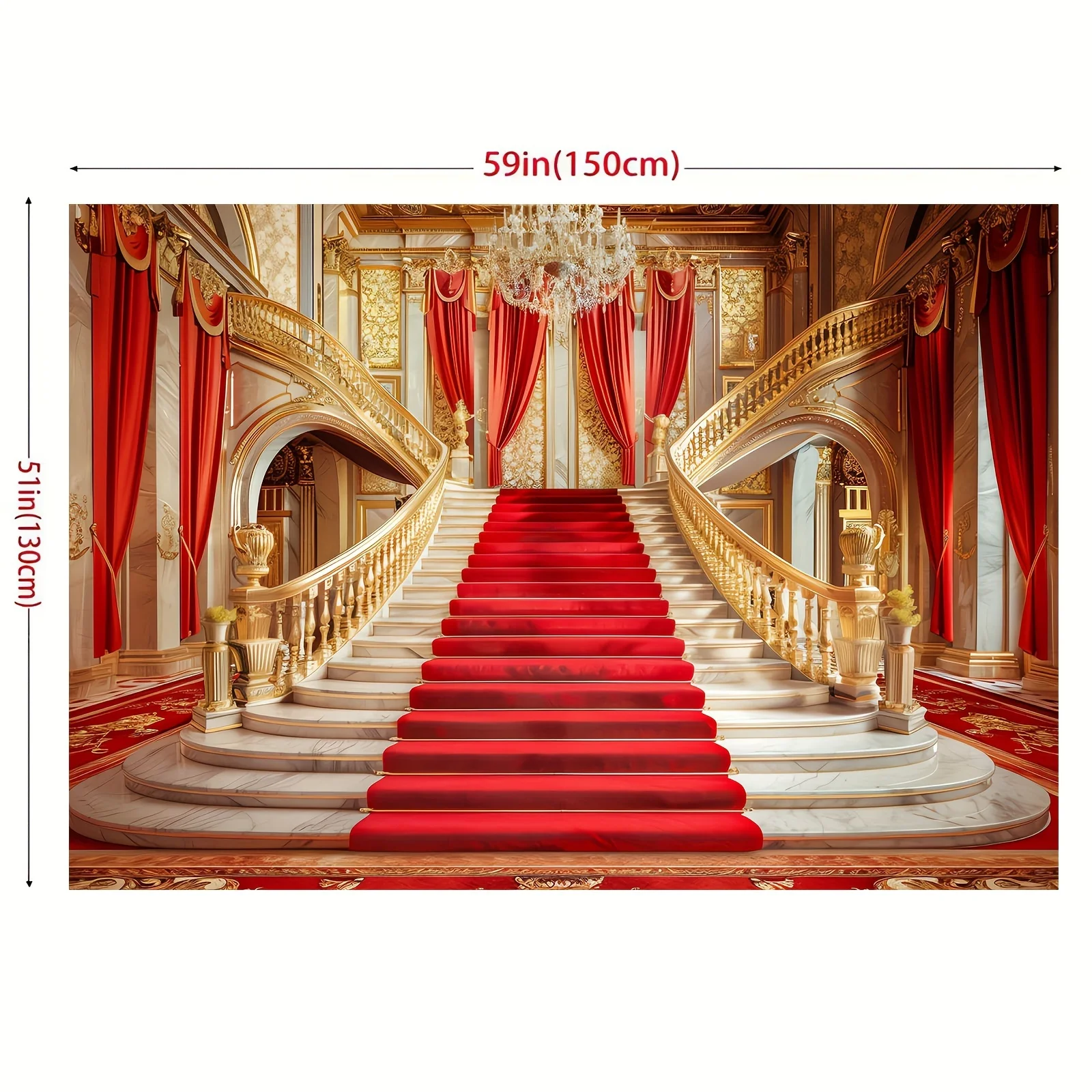 Luxurious red carpet palace background, European royal golden castle ...