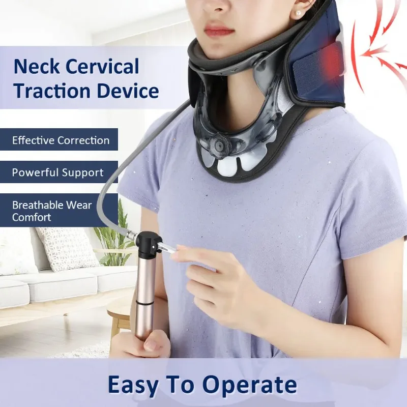 Inflatable Neck Cervical Traction Device Adjustable Spine Correction ...