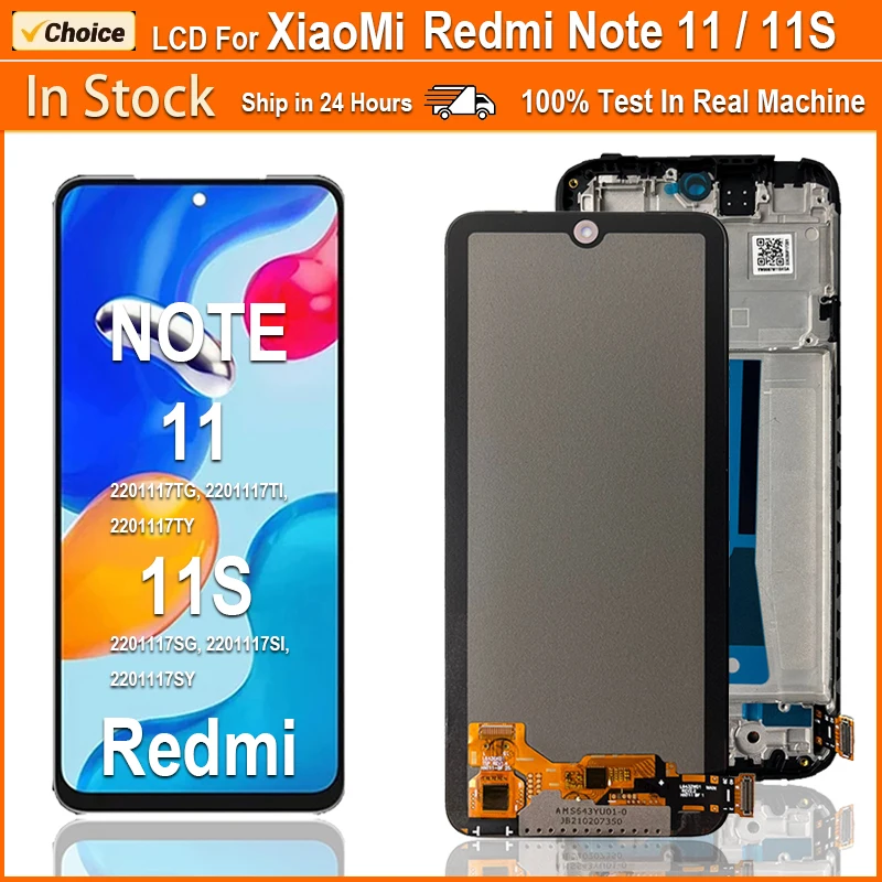 Super-AMOLED-LCD-For-Xiaomi-Redmi-Note-11-LCD-2201117TG-LCD-Display-Touch-Screen-Digitizer ...