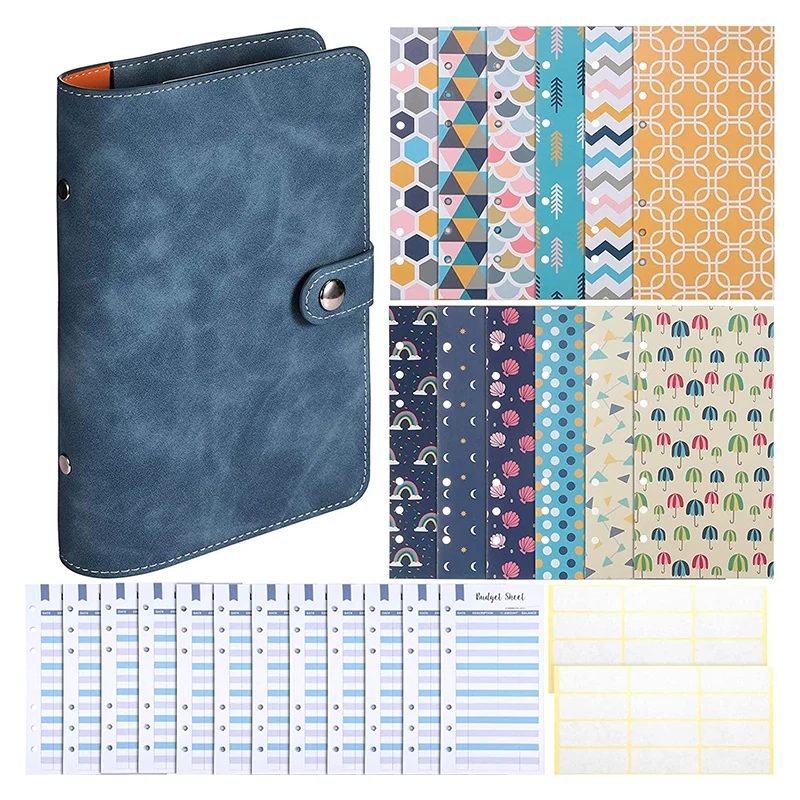 A6 Budget Binder Soft leather Budget binder cover with 12 budget ...