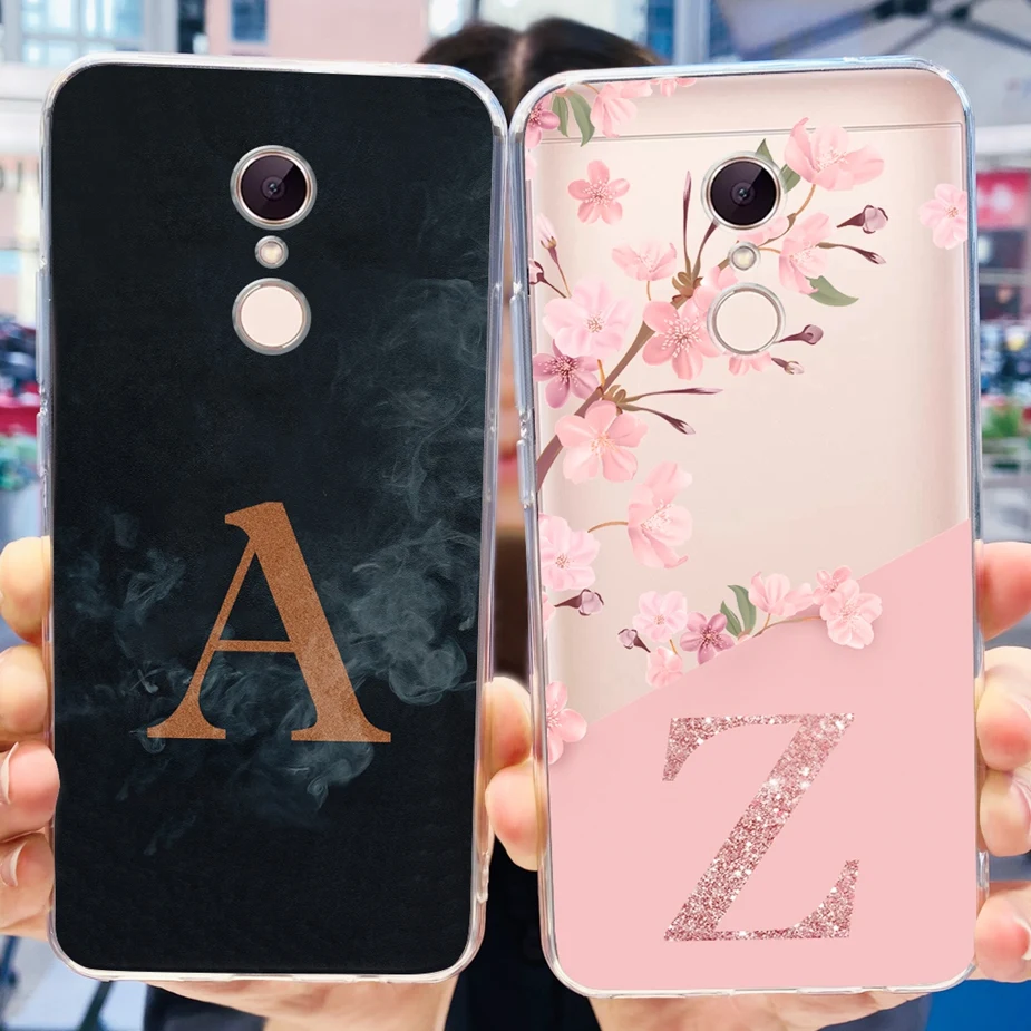 For-Xiaomi-Redmi-5-Plus-Case-New-Letters-Cover-Clear-Silicone-Phone ...
