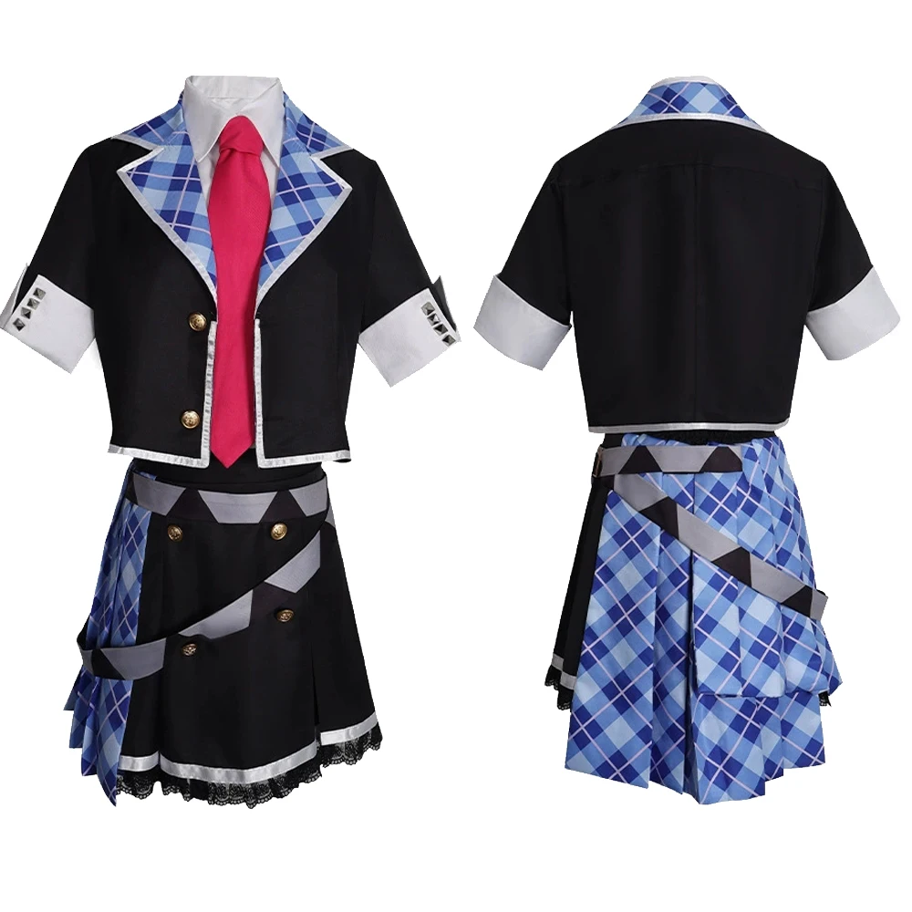 Anime Project Sekai Luka Cosplay Costume Megurine Luka Tartan Dress ...