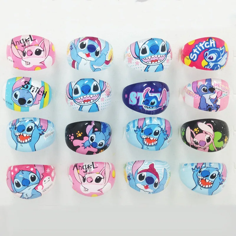 12pcs-Disney-Lilo-Stitch-Rings-Cartoon-Stitch-Acrylic-Crystal-Rings-for ...