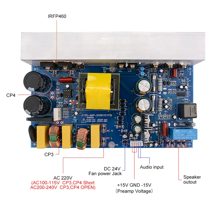1000W-Power-Amplifier-Audio-Board-Class-D-Mono-Digital-Sound-Amplifier ...
