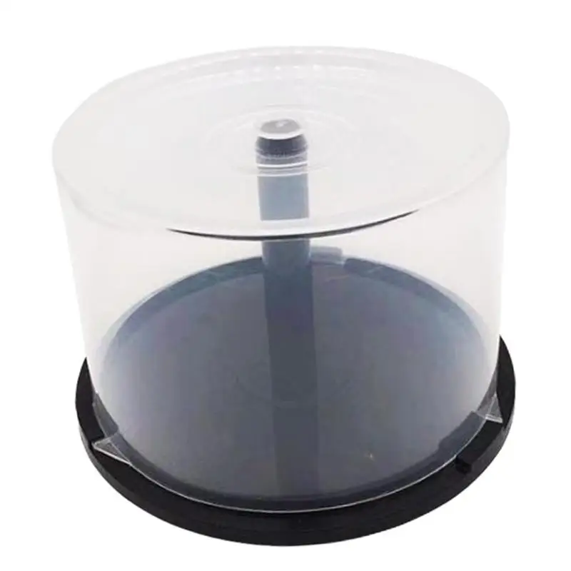 DVD-Cake-Case-50-Clear-Column-Empty-DVD-Storage-Bucket-With-Black ...