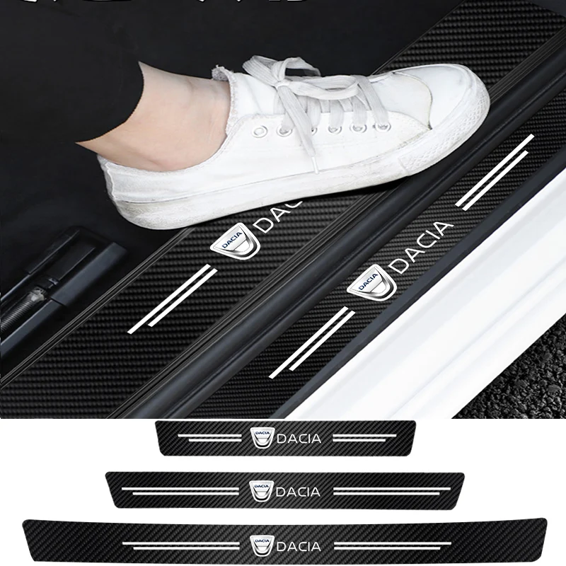 4pcs Car Door Threshold Protection Sticker Anti-scratch Dirty For Dacia ...