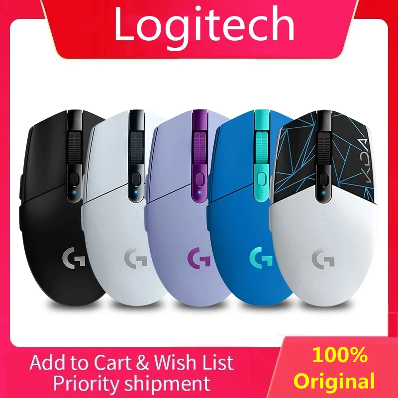 Logitech g304/g304 kda lightspeed sem fio gaming mouse hero sensor 2.4g 6 botões programáveis ...