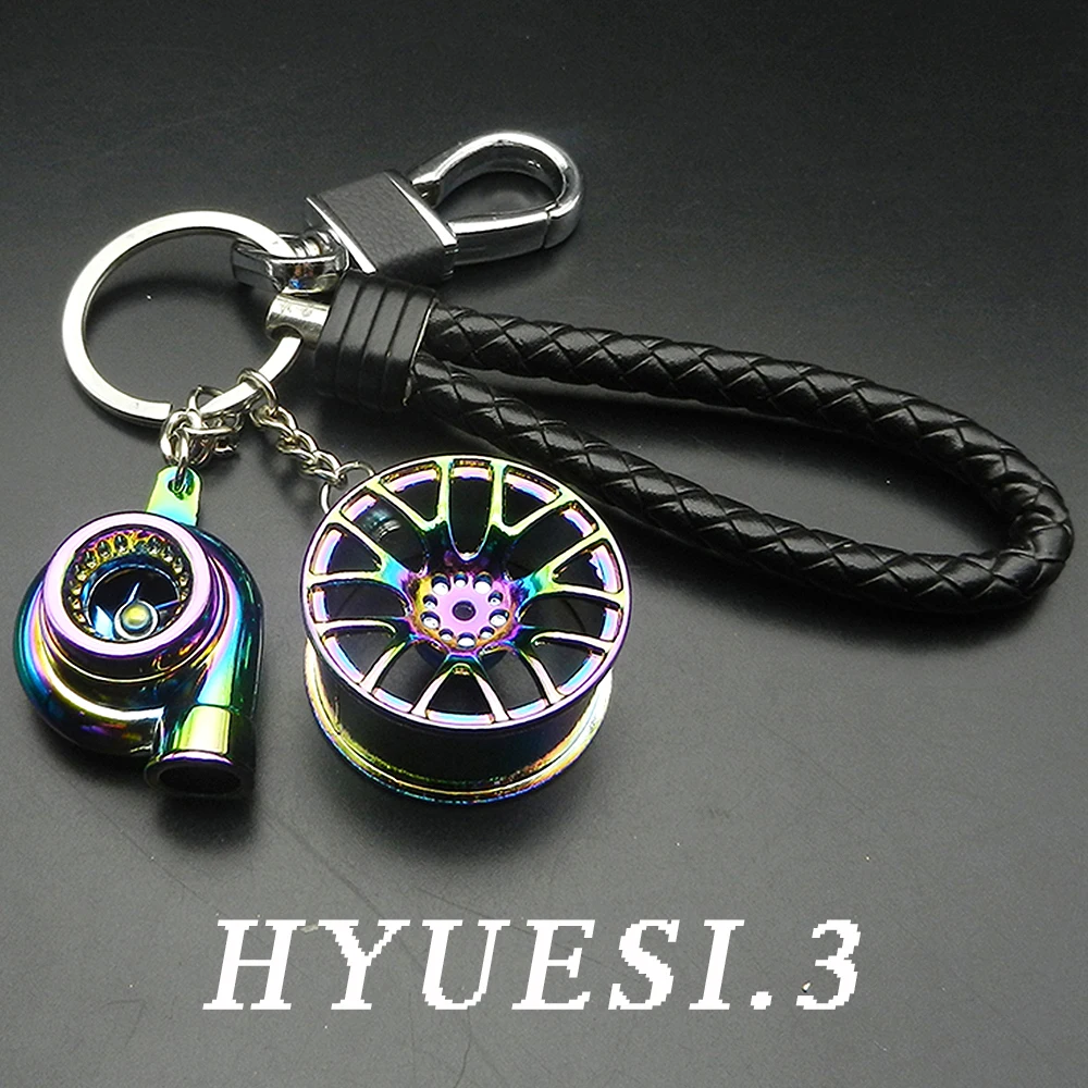 Classic Mini Turbo Hub Keychain Creative Metal Auto Parts Pendant With ...