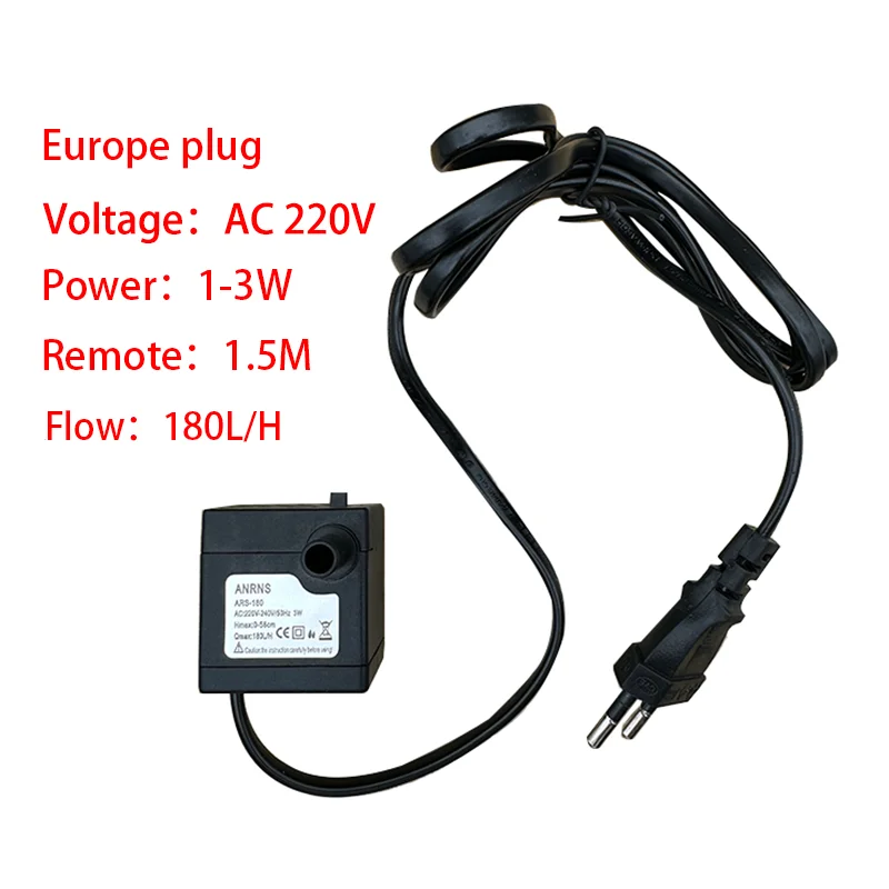 Ultra-silent-180L-H-miniature-3W-AC-220V-Water-pump-waterproof ...