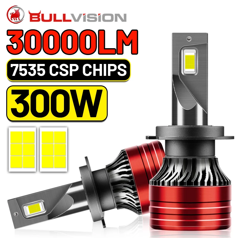 Bullvision-300W-H7-H4-H1-H11-LED-Light-H7-Car-Headlight-Bulb-H11-LED ...