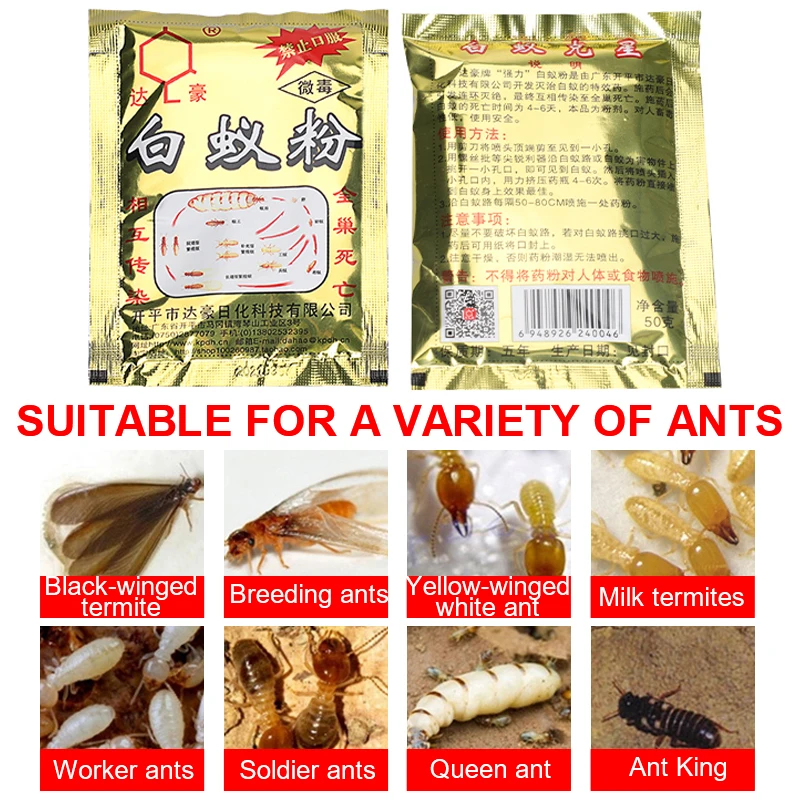 10pcs-Strong-Clear-Termite-Killer-Ant-Killer-Powder-Comes-with-1-Spray ...