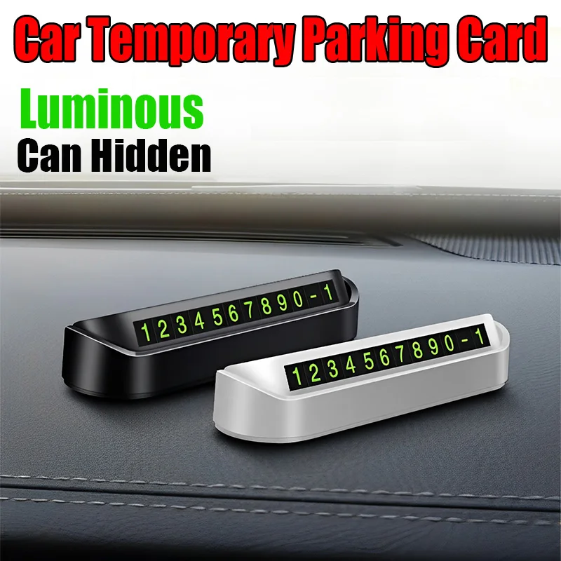 Luminous-Car-Temporary-Parking-Card-Phone-Number-Card-Plate-Telephone ...